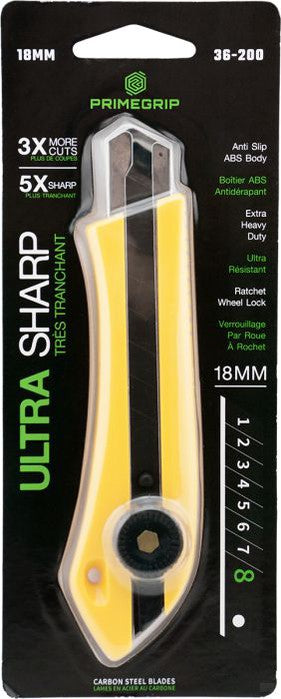 PRIMEGRIP 18 Mm Ultra Sharp Snap-off Knife [36-200] — Adam Tools INC.