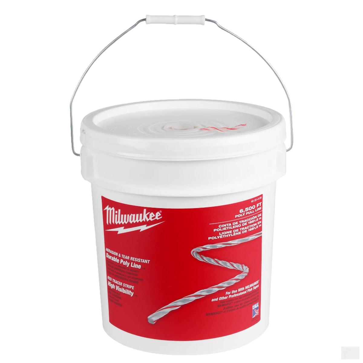 Milwaukee Tool Poly Pull Line with Red Tracer 6500 ft. (48-22-4139 ...