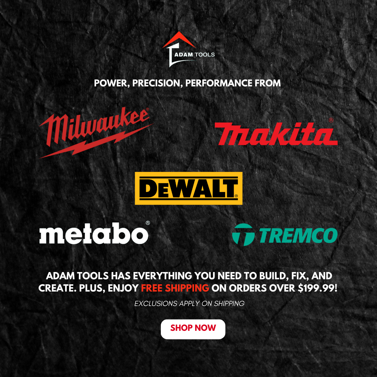 Shop Great Deals for Power Tools | Building Material | ADAM Tools ...