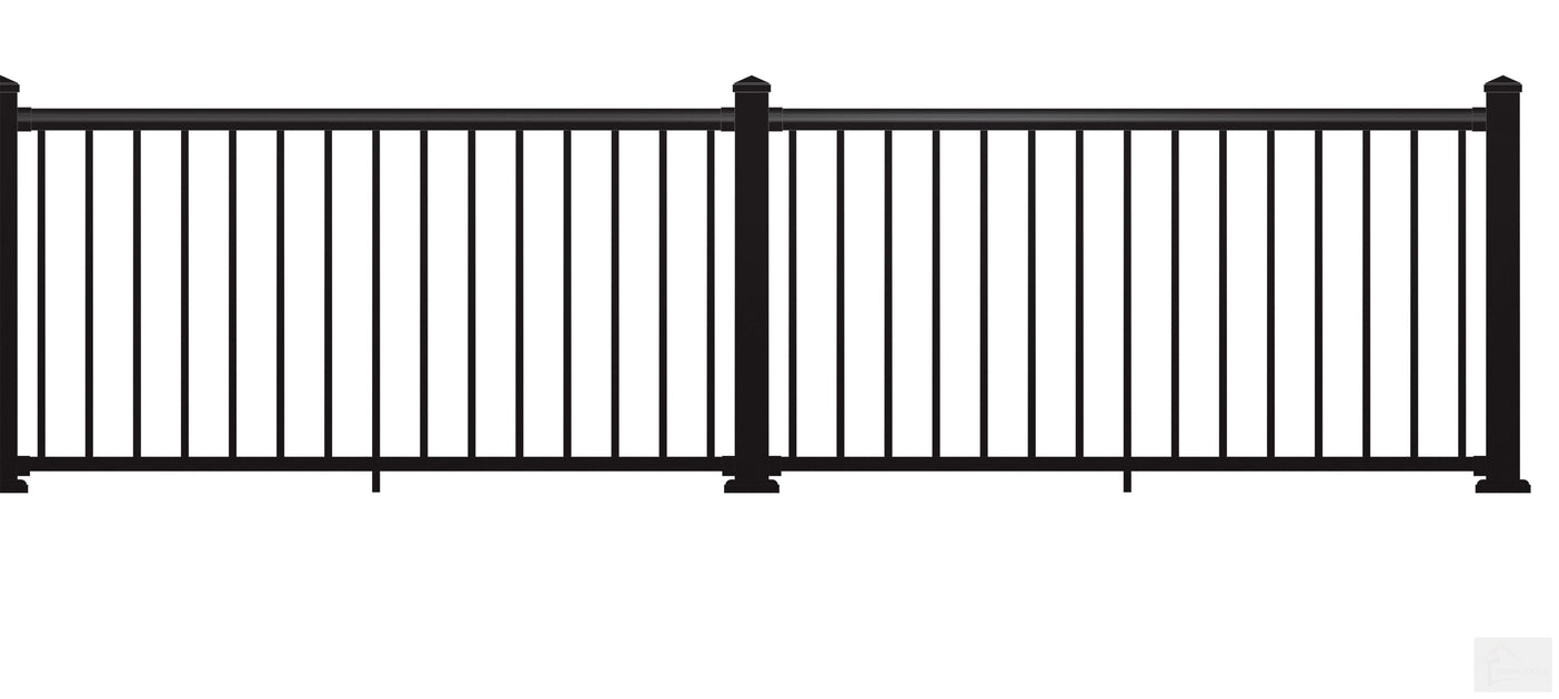 Nuvo Iron 6' Aluminum Deck Railing Kit (Black) [BLSARK636D] — Adam ...