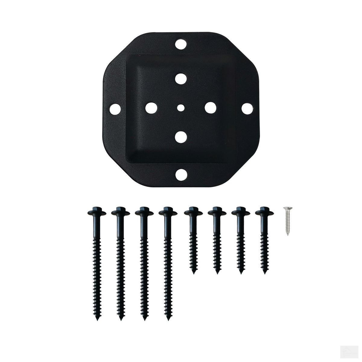 Nuvo Iron 4″ x 4″ Heavy Duty Wood Post Connector Plate — Adam Tools INC.
