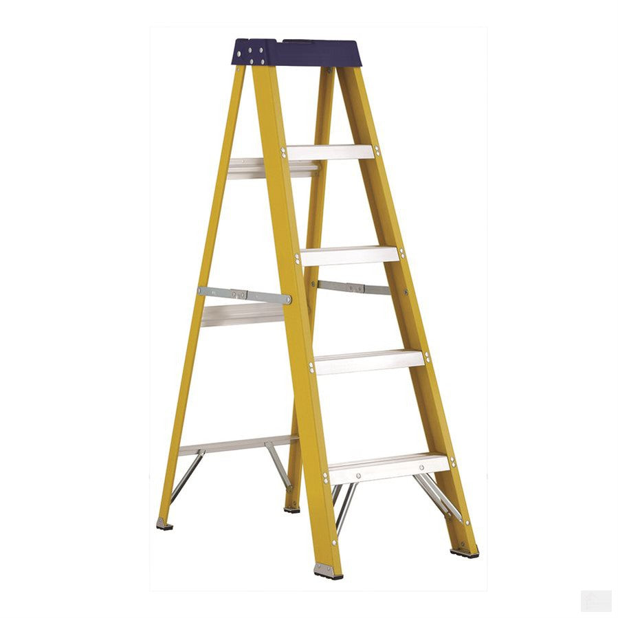 Lite 5 ft Fiberglass Step Ladder - Yellow [LP-60597] — Adam Tools INC.