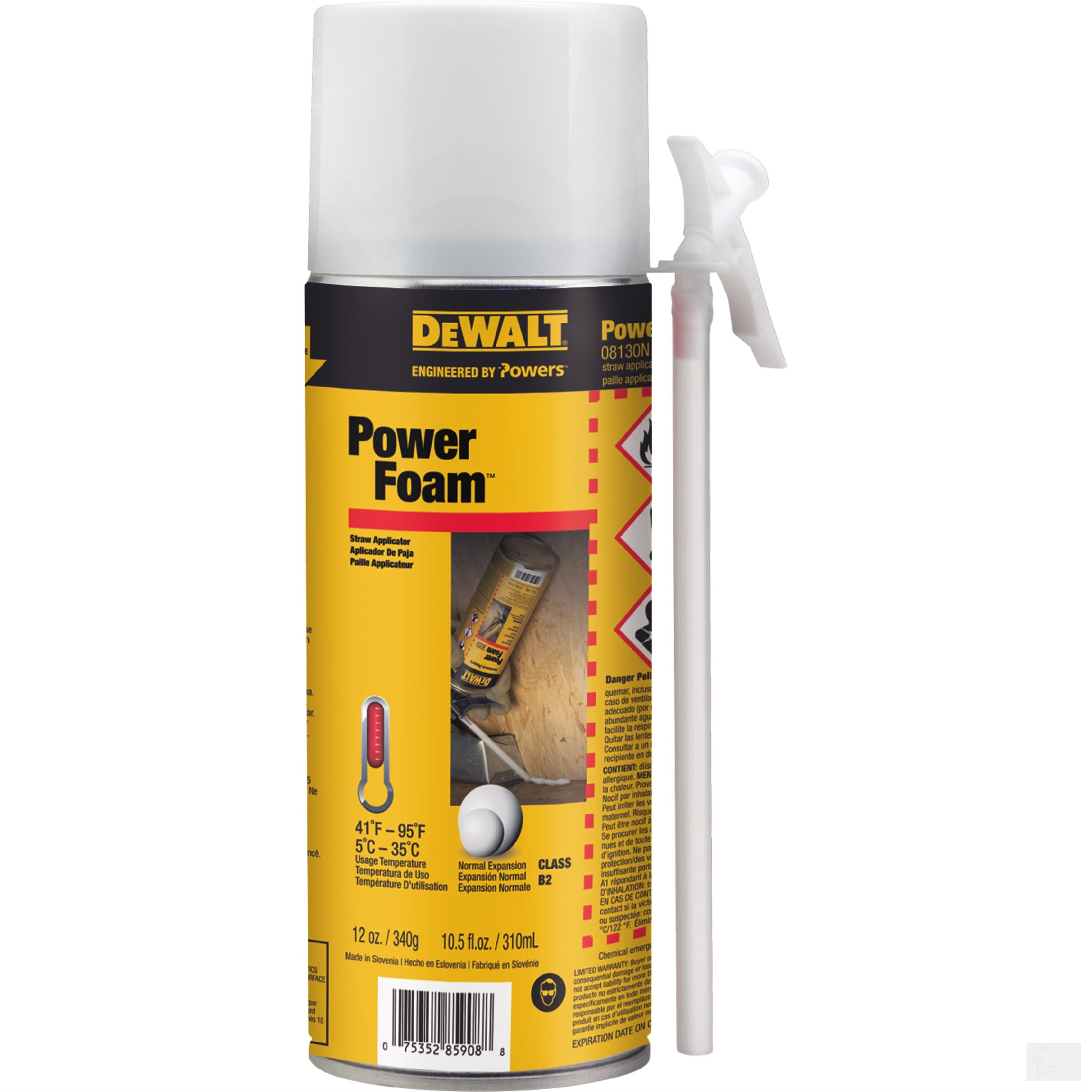 DEWALT PowerFoam™ 12 oz Expanding Polyurethane Foam [08130N] — Adam ...